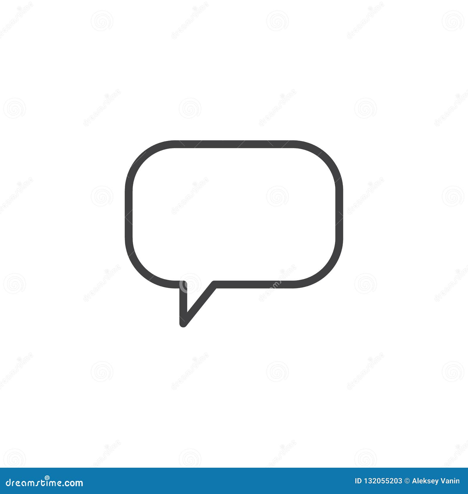 Square Speech Bubbles Outline Icon Stock Vector - Illustration of ...
