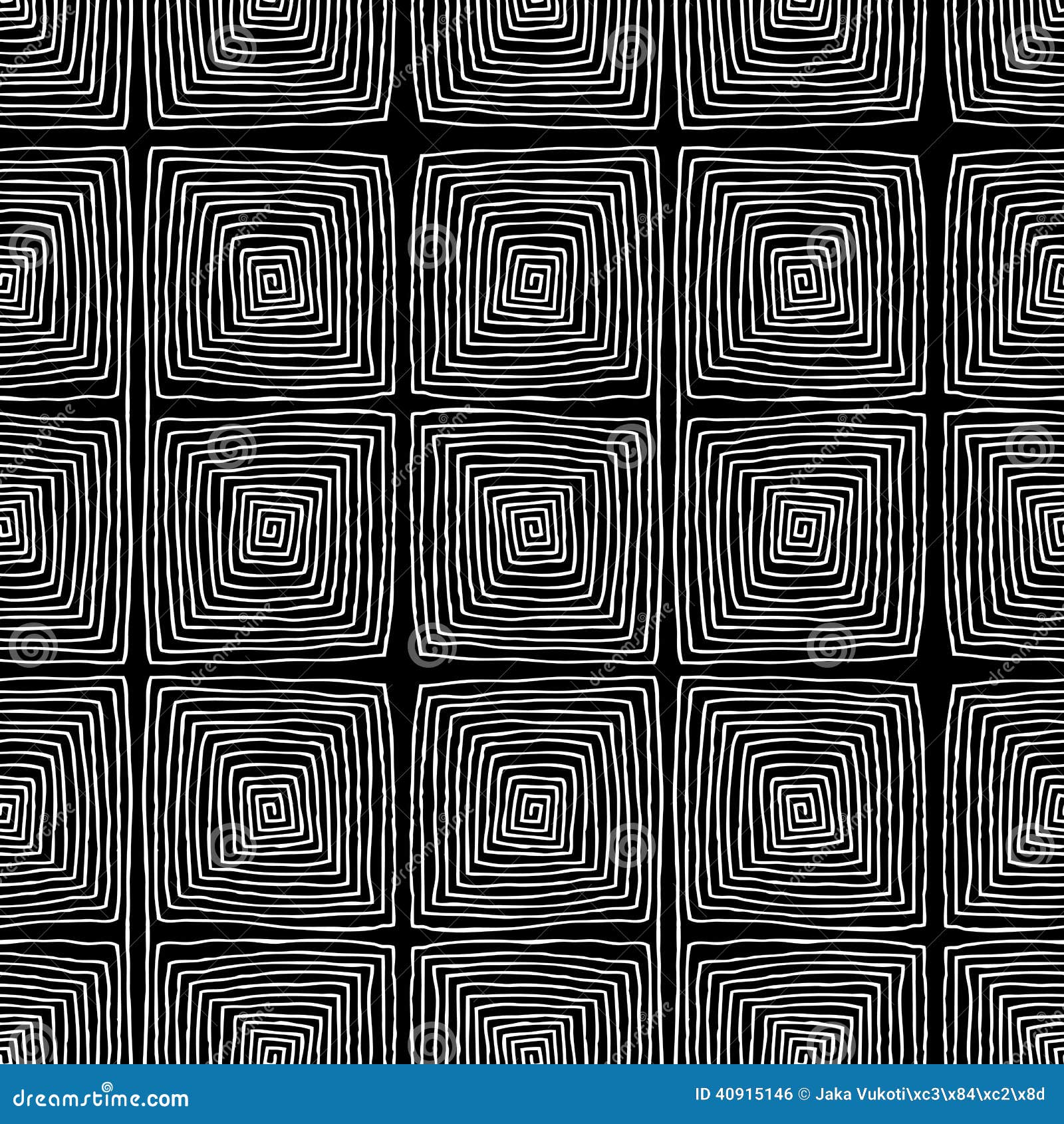 Square Spiral Seamless Pattern Stock Vector - Illustration of celtic ...