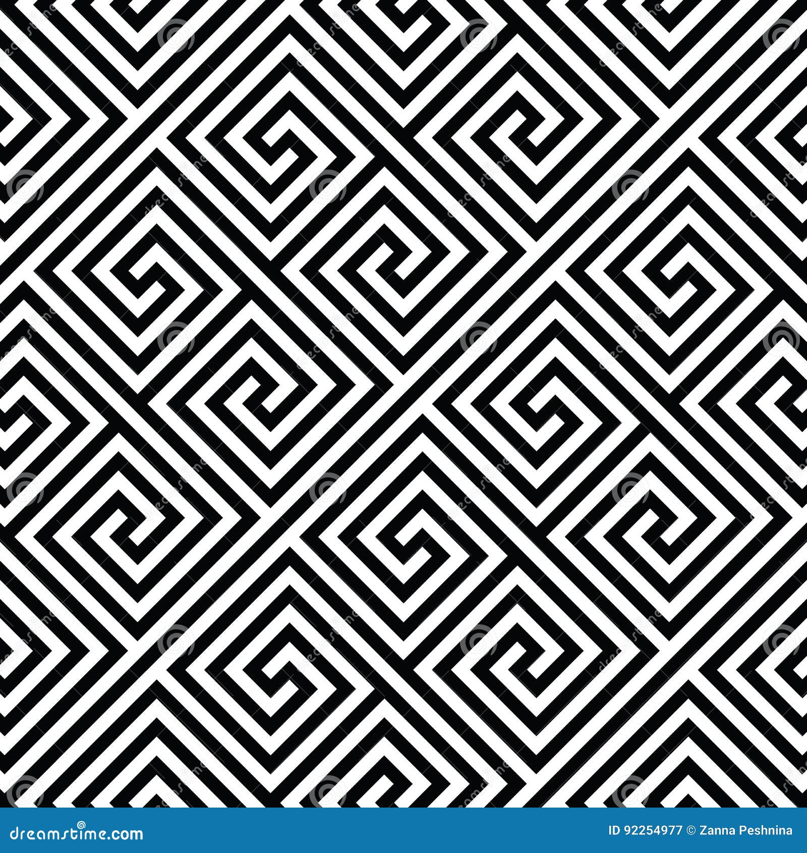 Square Spiral Seamless Vector Pattern Stock Vector - Illustration of ...