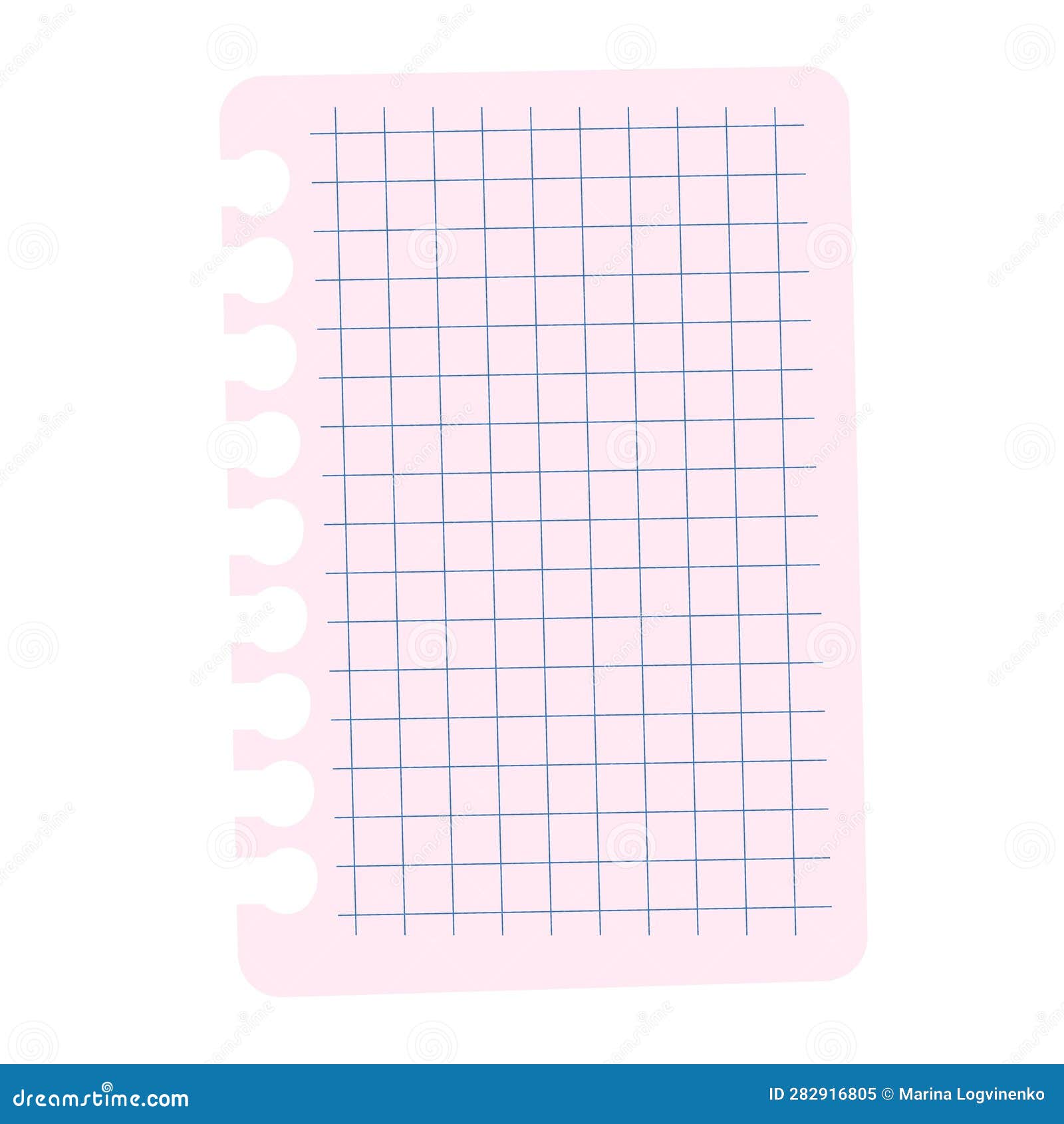 Square Squared Paper from a Notebook. Empty Notebook Paper Stock Vector ...