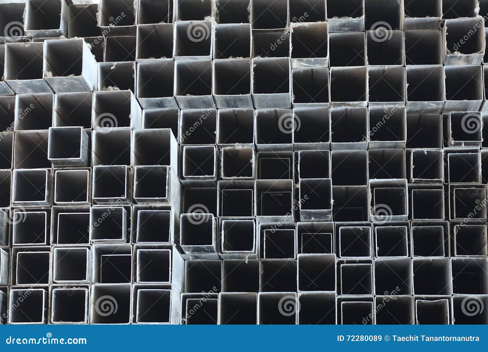 Square Stainless Steel Tube Stock Image - Image of background, square ...