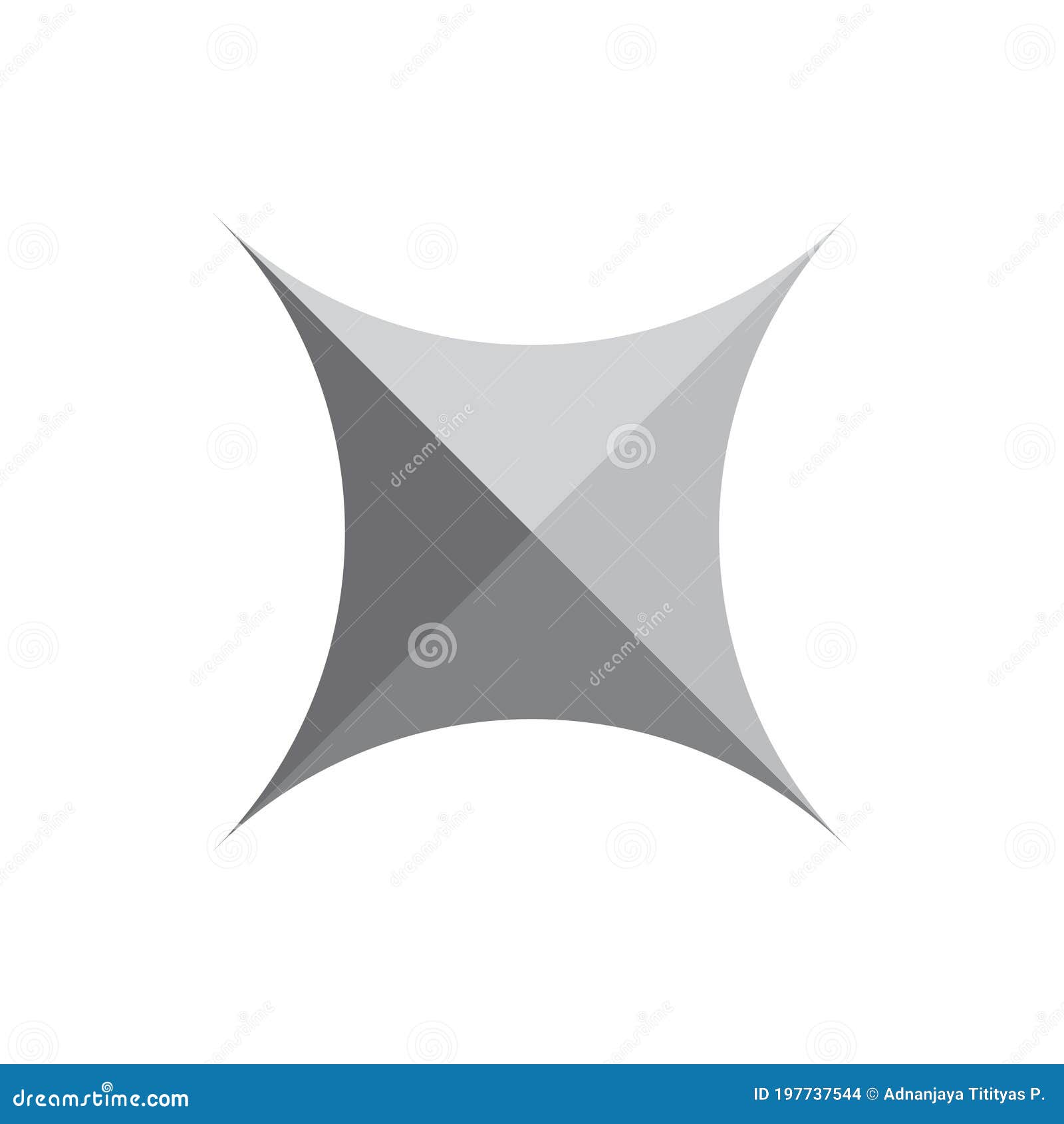 Square Star Shadow Design Logo Vector Stock Vector - Illustration of ...