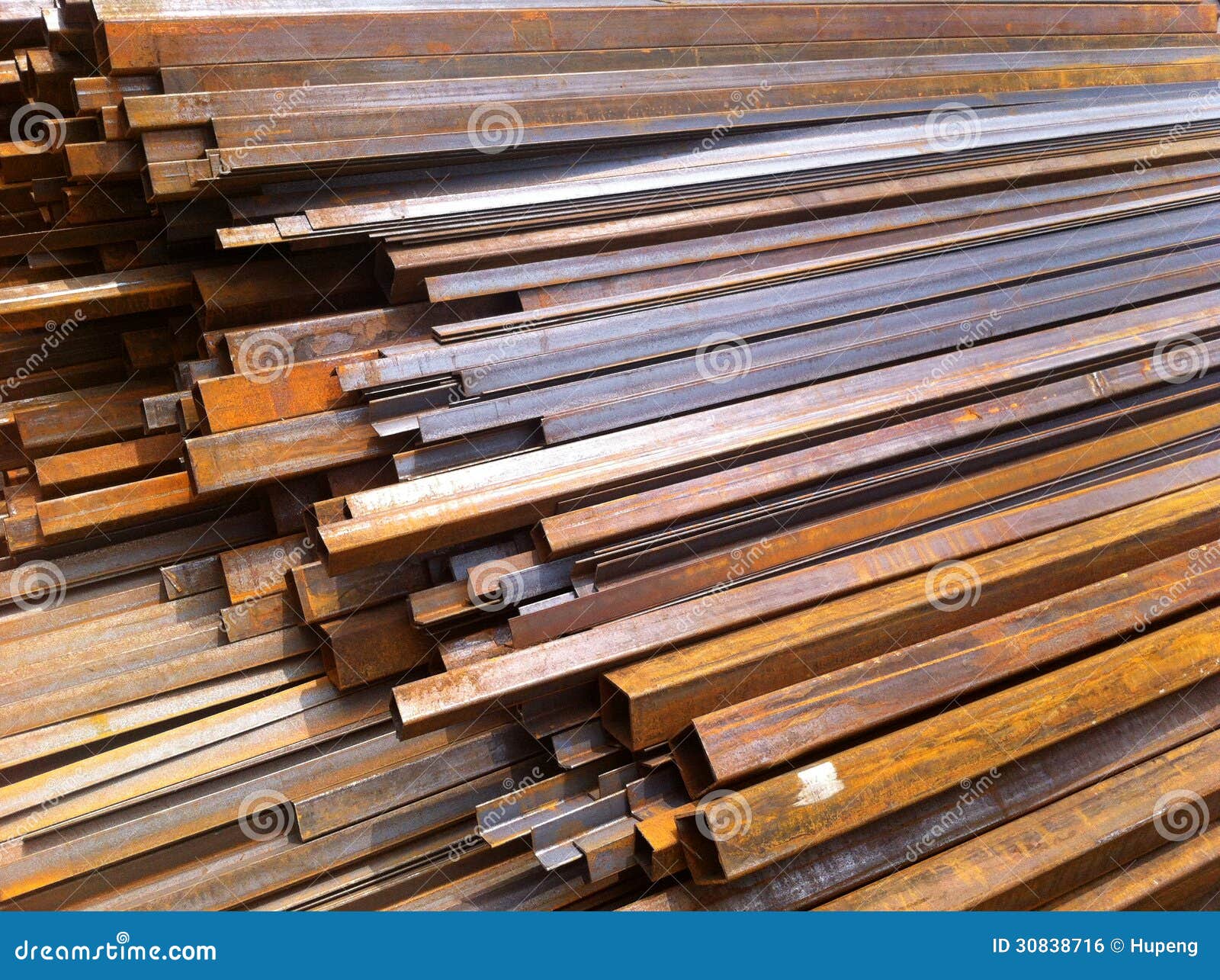 Square steel pipe stock photo. Image of industrial, build - 30838716