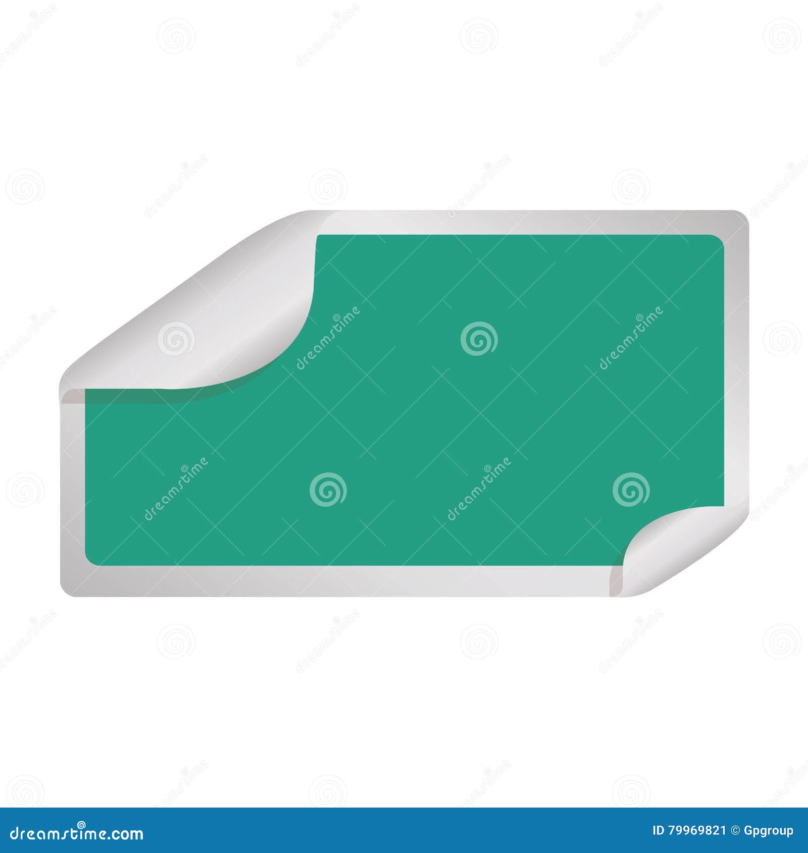 Square sticker icon stock vector. Illustration of curled - 79969821