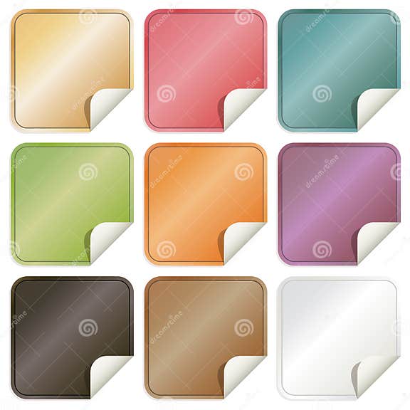Square stickers stock vector. Illustration of blank, shiny - 45593158