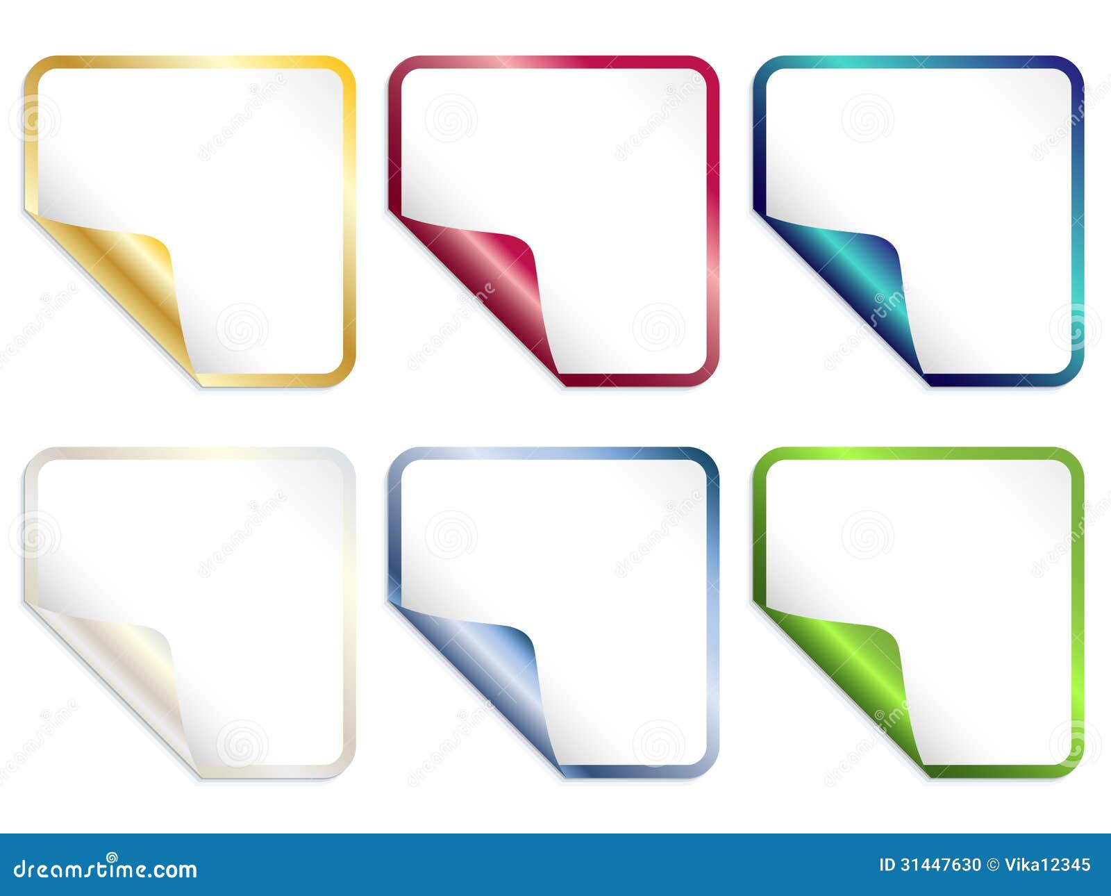 Square stickers stock vector. Illustration of glossy - 31447630