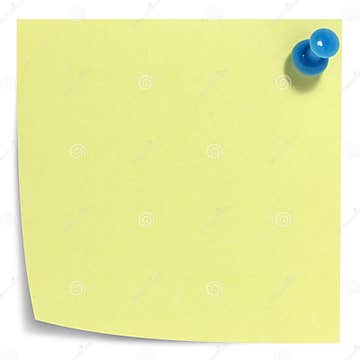 Square Sticky Note with Blue Pin, and Shadow Stock Photo - Image of ...