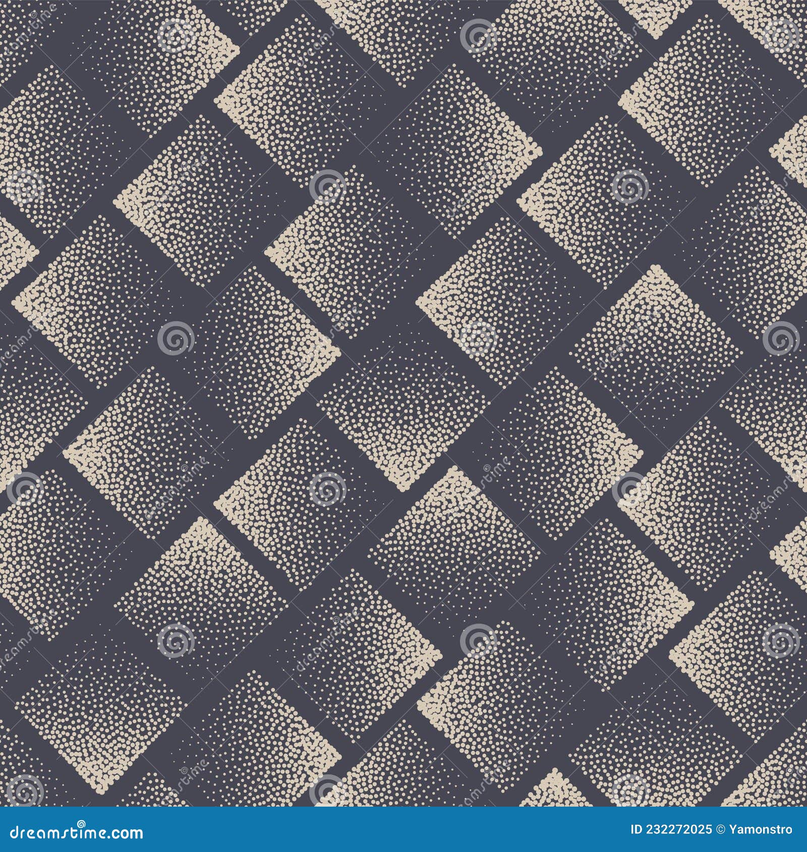 Square Stippled Seamless Pattern Geometric Vector Abstract Background Stock Vector ...