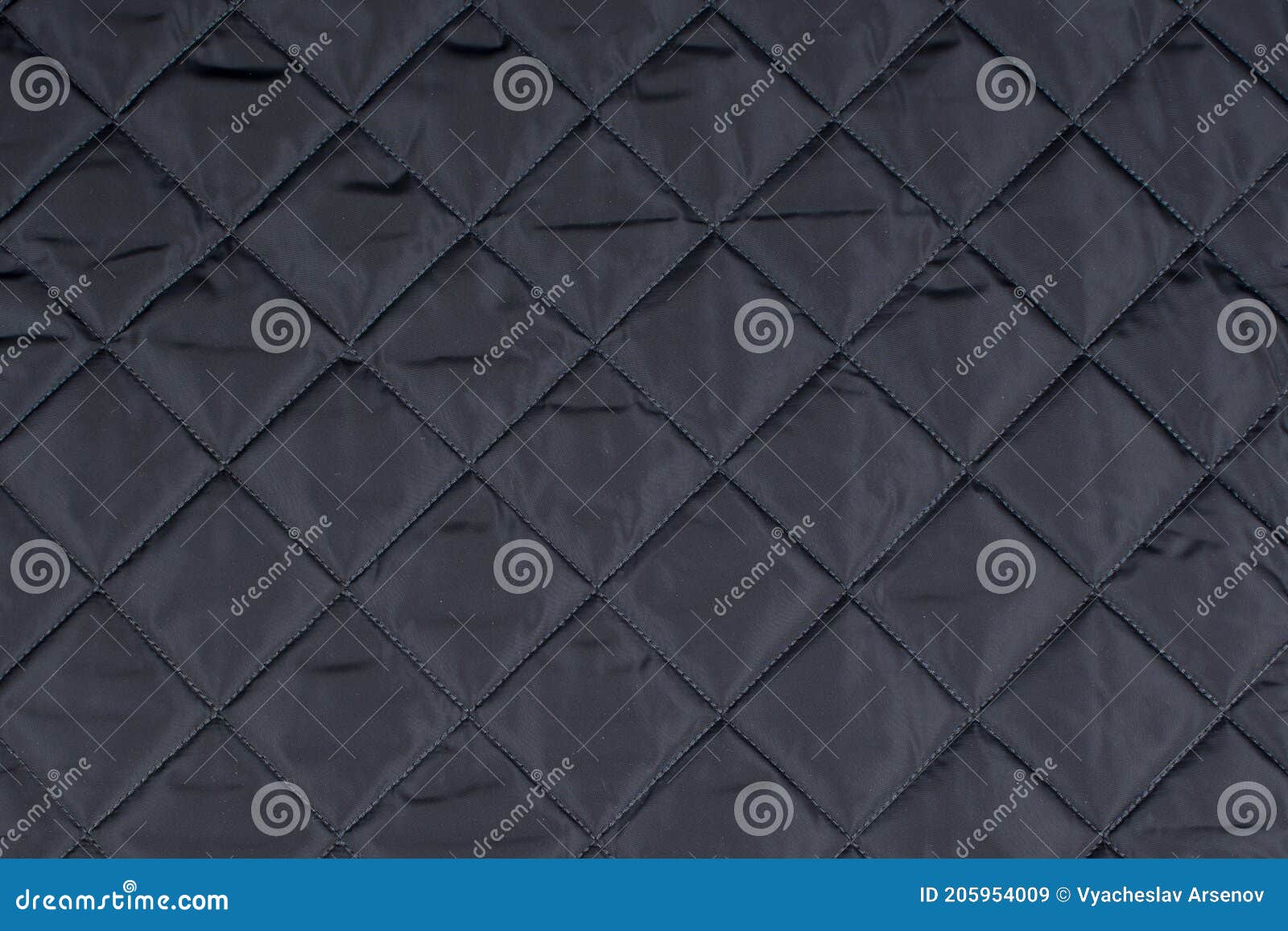 Square Stitched on a Black Patchwork Quilt Stock Image - Image of ...