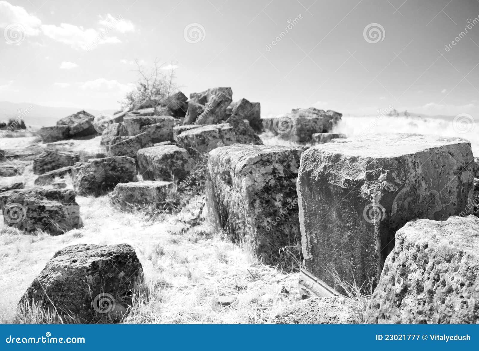 Square Stones , Remained after an Ancient Temple. Stock Image - Image ...