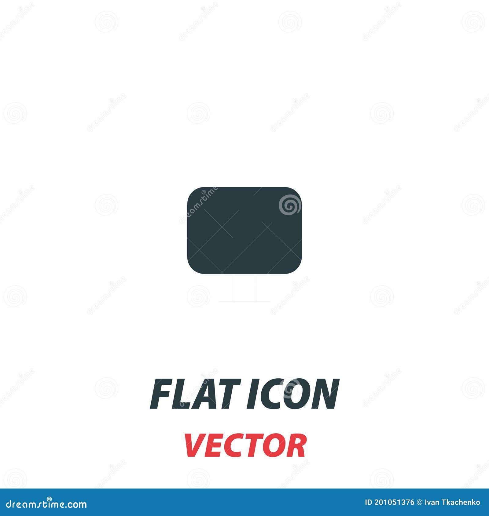 Square Stop Button Icon in a Flat Style. Vector Illustration Pictogram ...