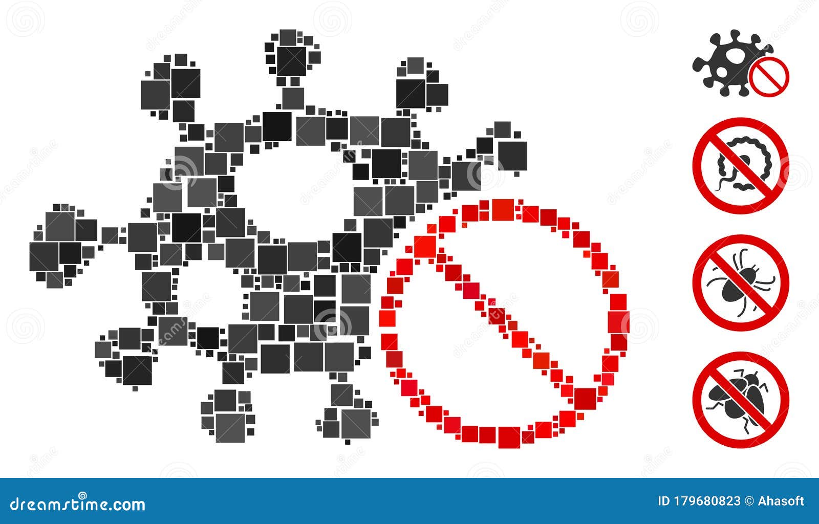 Stop Infection Overgrowth In Intestine Vector Illustration ...