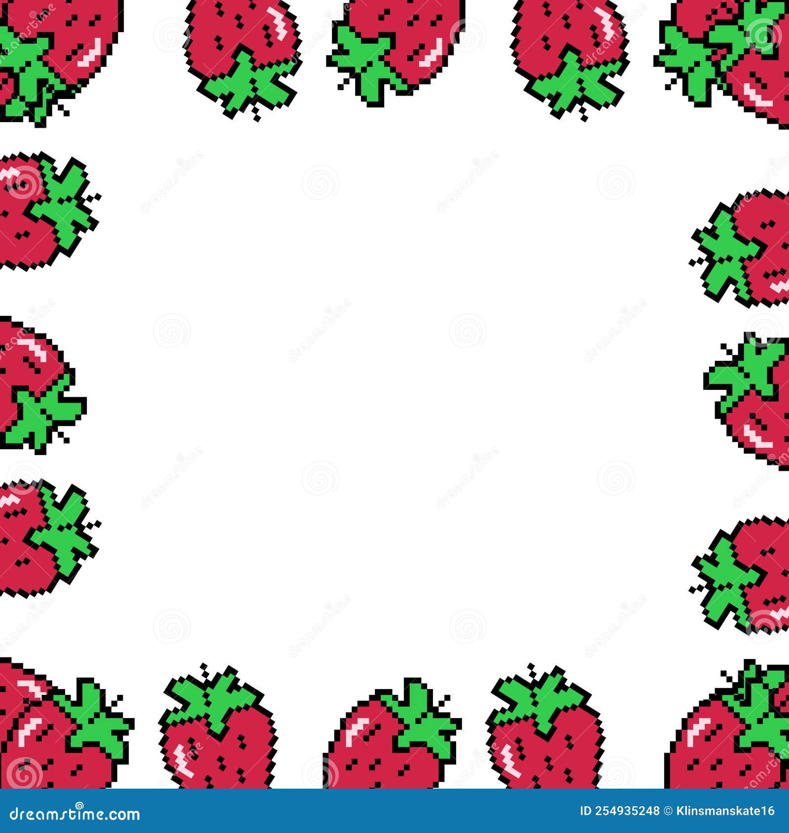 Strawberry Pixel Art. 8 Bit Red Berry Pixelated Cartoon Vector ...