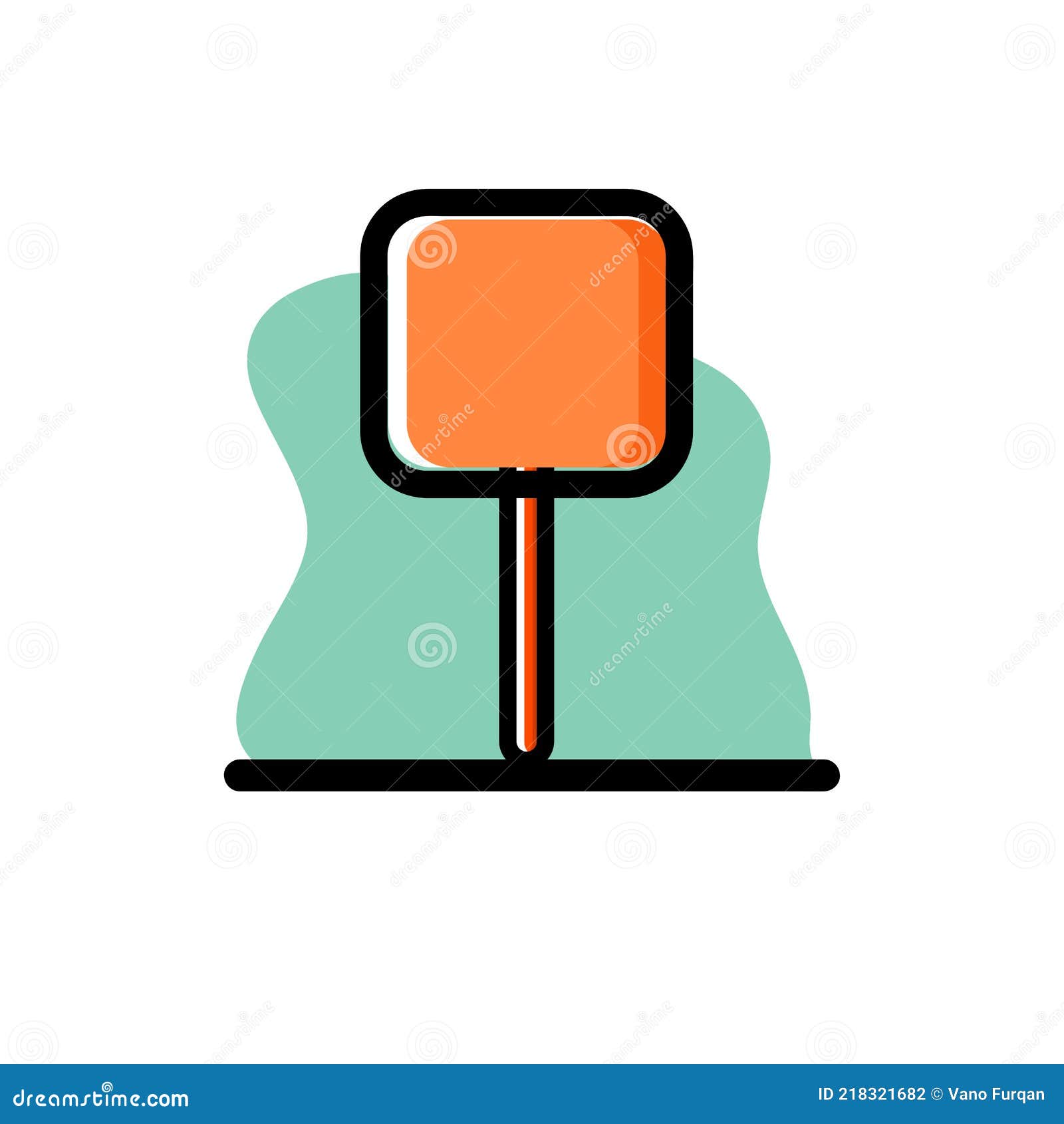 Square Street Sign Conceptual Vector Icon Illustration Design Stock ...