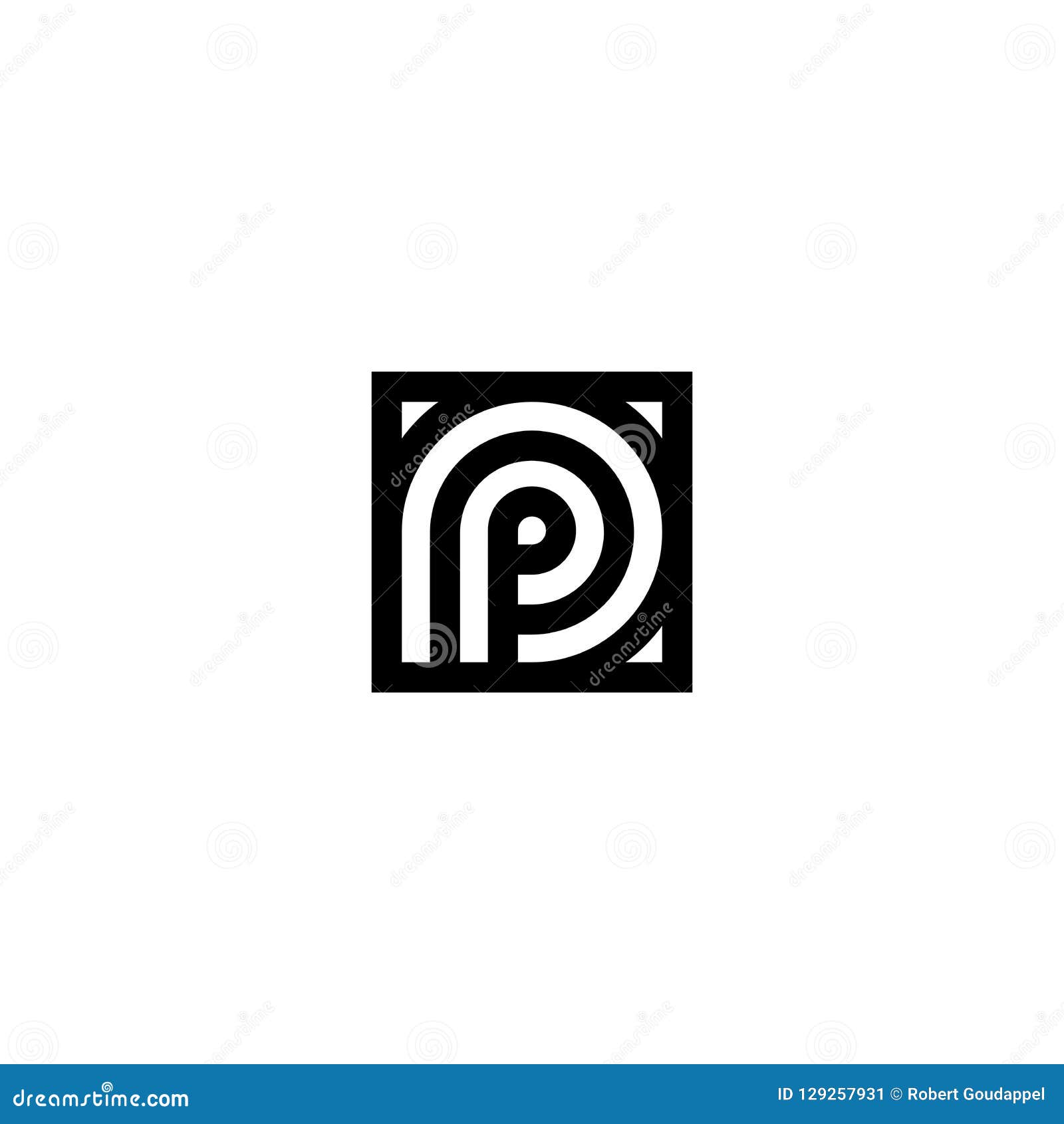 Square Stripes Vector Logo Letter P Stock Vector - Illustration of ...