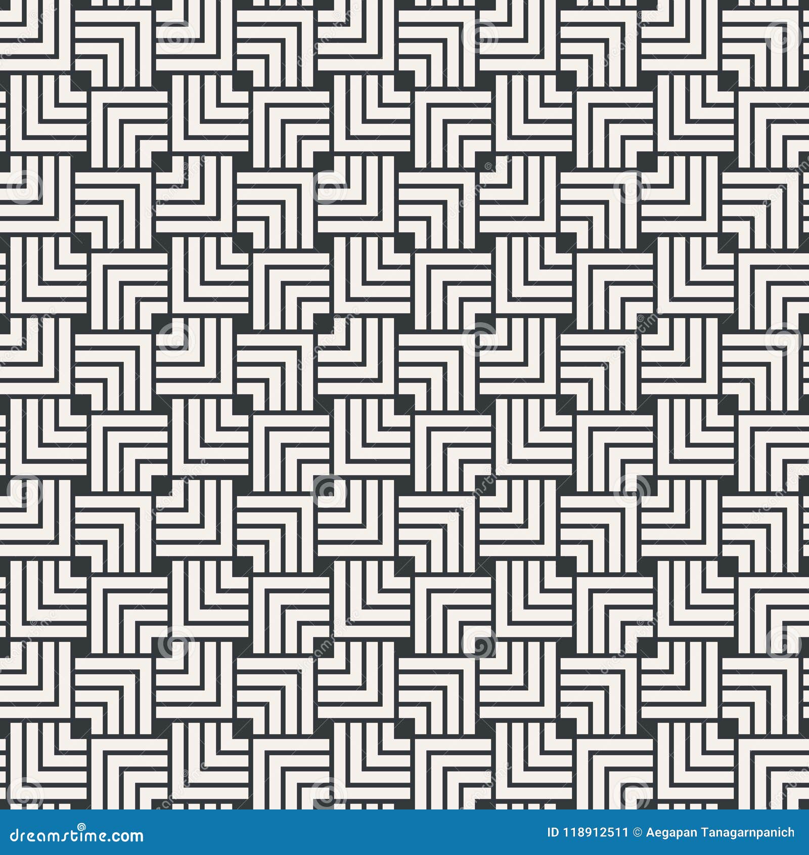 Square Superimposed Seamless Abstract Pattern Monochrome or Two Stock ...