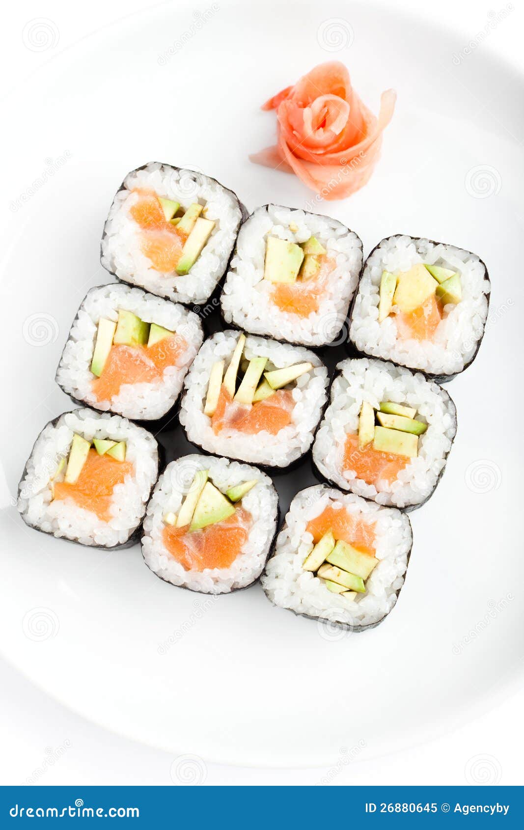 Square of Sushi Rolls with Sashimi Stock Image - Image of maki, cuisine ...