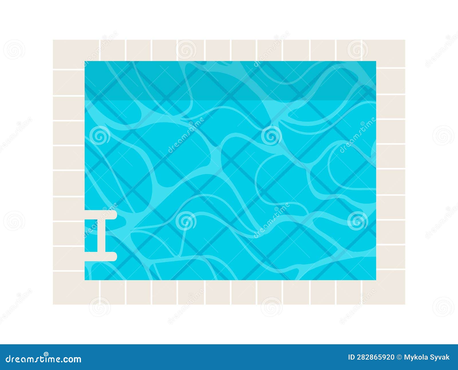 Square Swimming Pool stock vector. Illustration of mosaic - 282865920