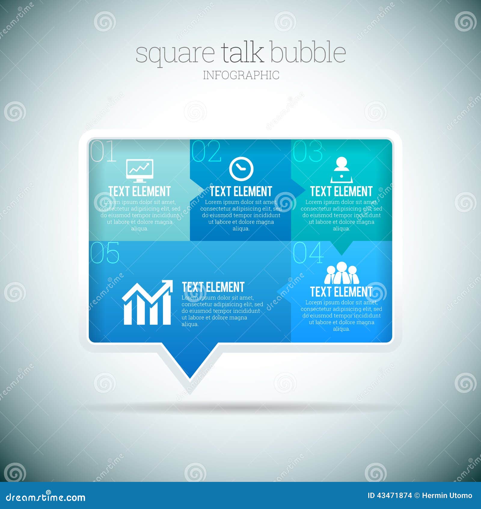 Square Talk Bubble Infographic Stock Vector - Illustration of ...