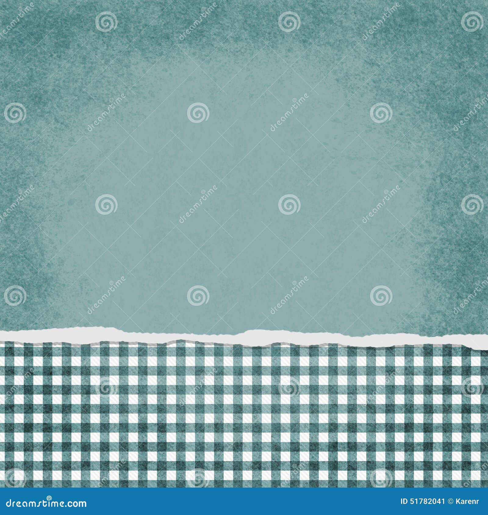 Square Teal and White Gingham Torn Grunge Textured Background Stock ...