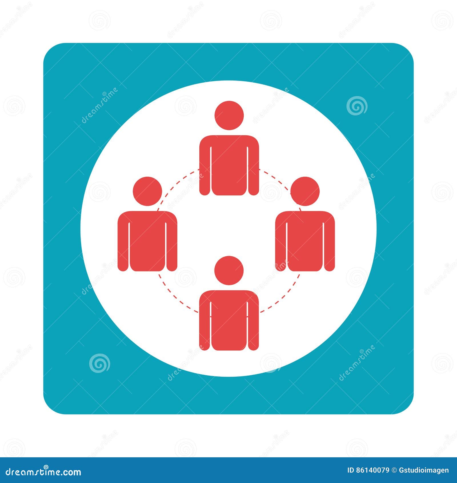 Square Teamwork for Bussines in Meeting Stock Vector - Illustration of ...