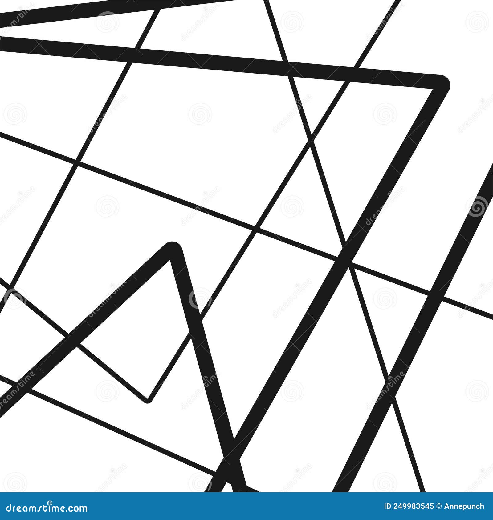 Square Template with Chaotic Lines. Stock Vector - Illustration of ...