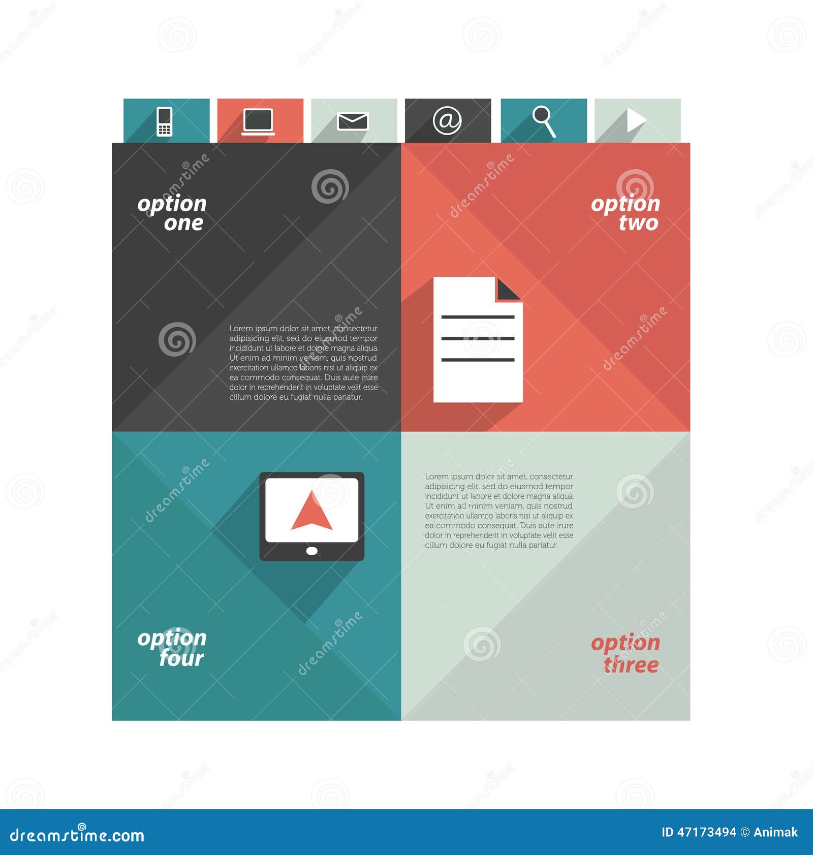 Square template chart. stock vector. Illustration of background - 47173494