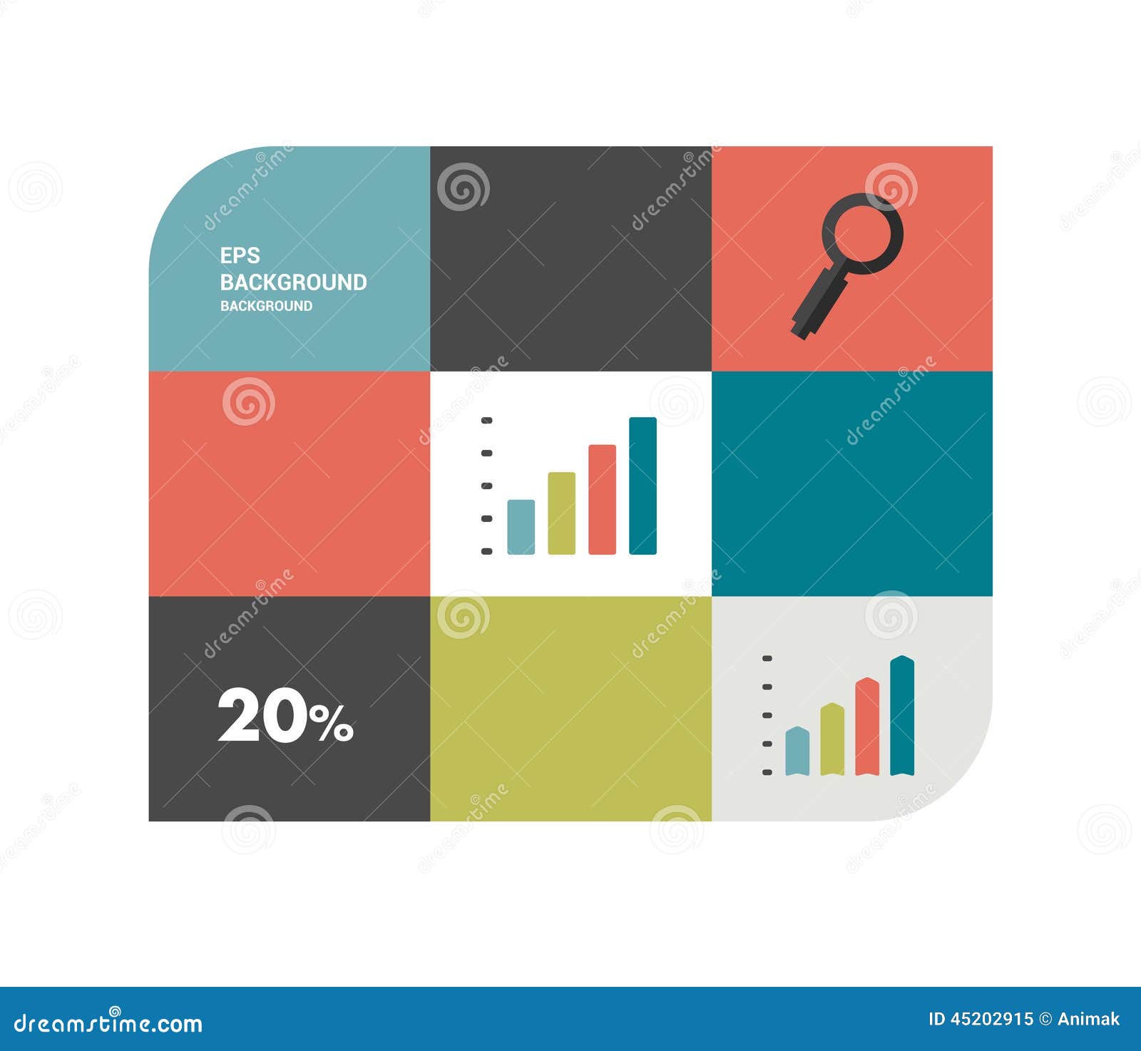 Square template diagram. stock vector. Illustration of brochure - 45202915