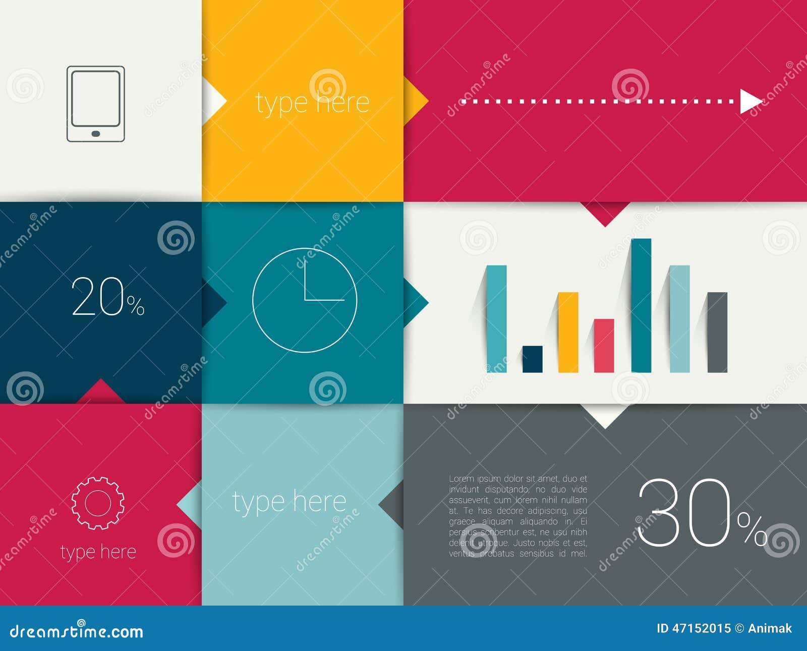 Square template diagram. stock vector. Illustration of internet - 47152015