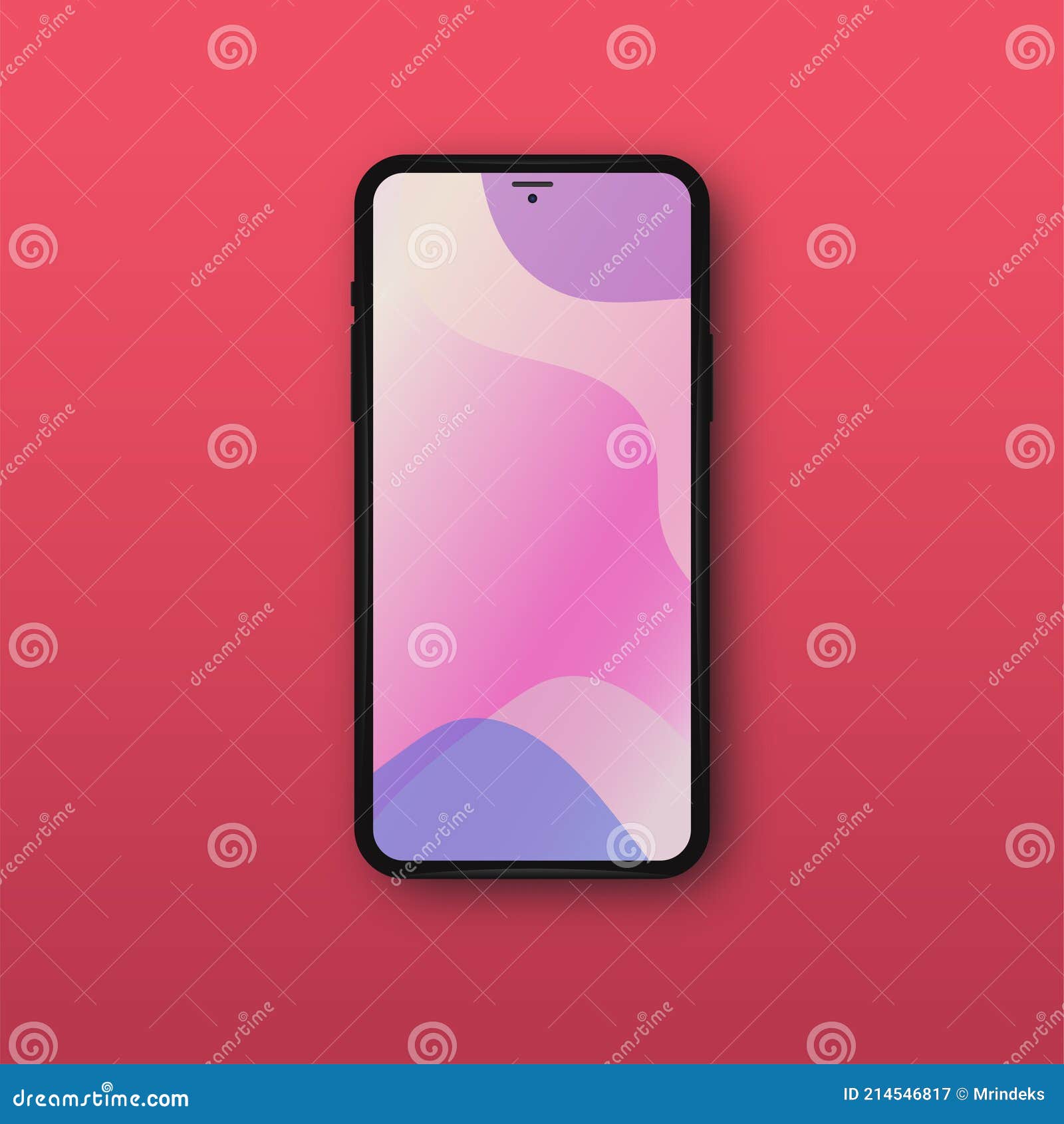 Square Template for a Realistic Layout Design of a New Smartphone with ...