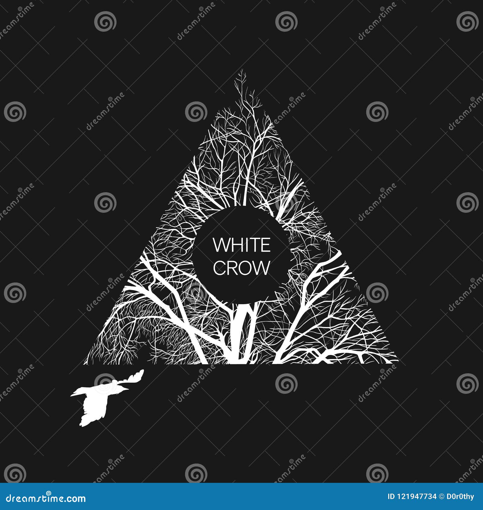 With crow banner stock vector. Illustration of artistic - 121947734