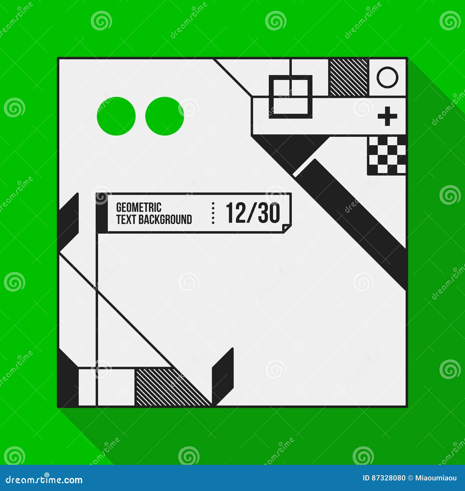 Square Text Background with Abstract Shapes Stock Vector - Illustration ...