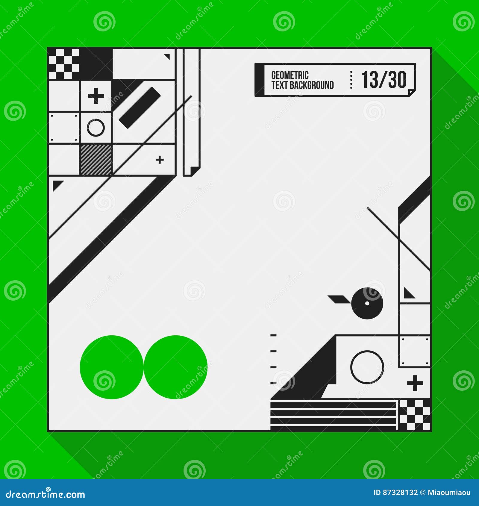 Square Text Background with Abstract Shapes Stock Vector - Illustration ...