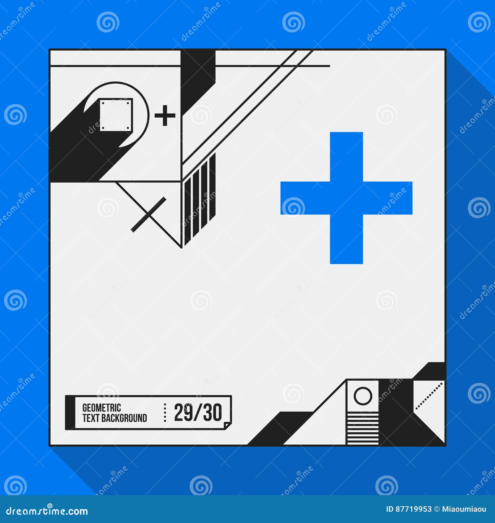 Square Text Background with Abstract Shapes Stock Vector - Illustration ...