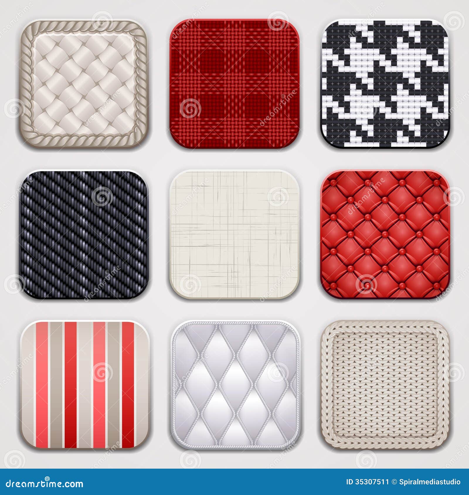 Square textile apps stock vector. Illustration of geometric - 35307511