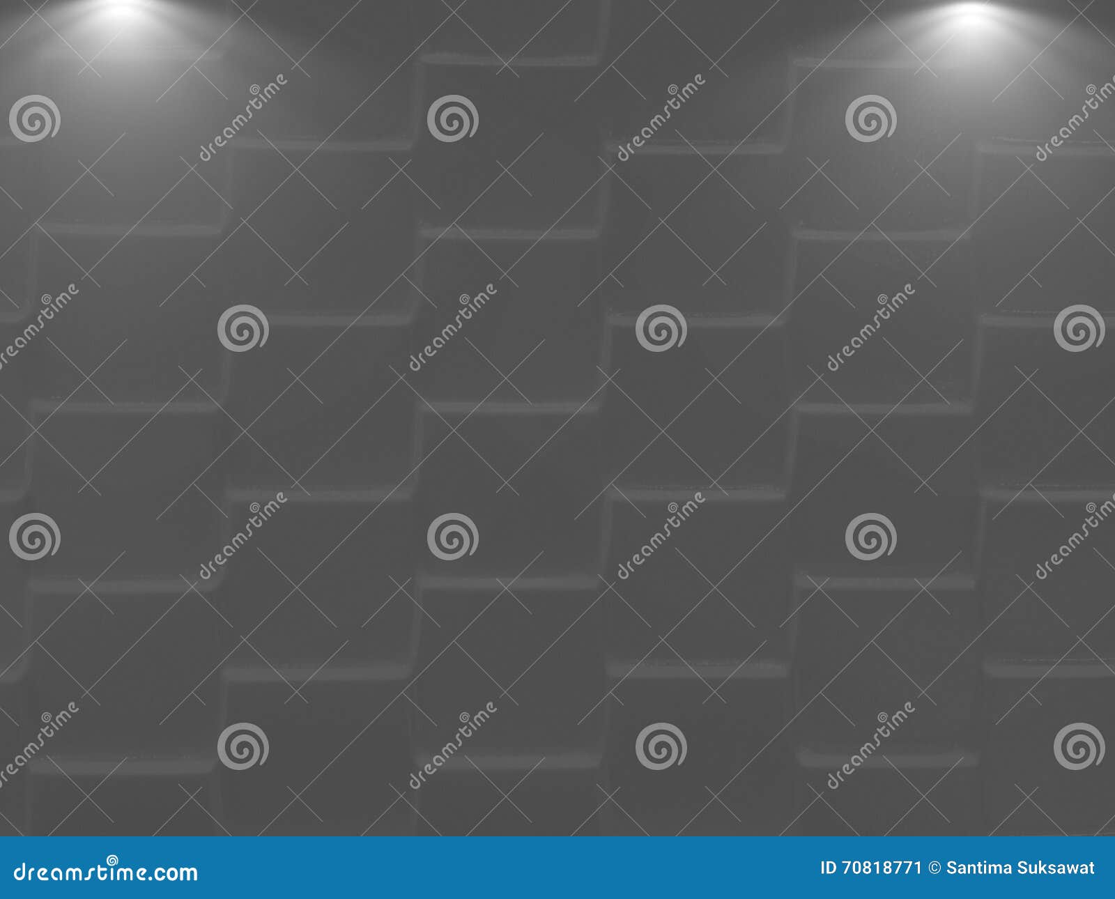 Square Textures on the Wall with Lighting Stock Image - Image of ...