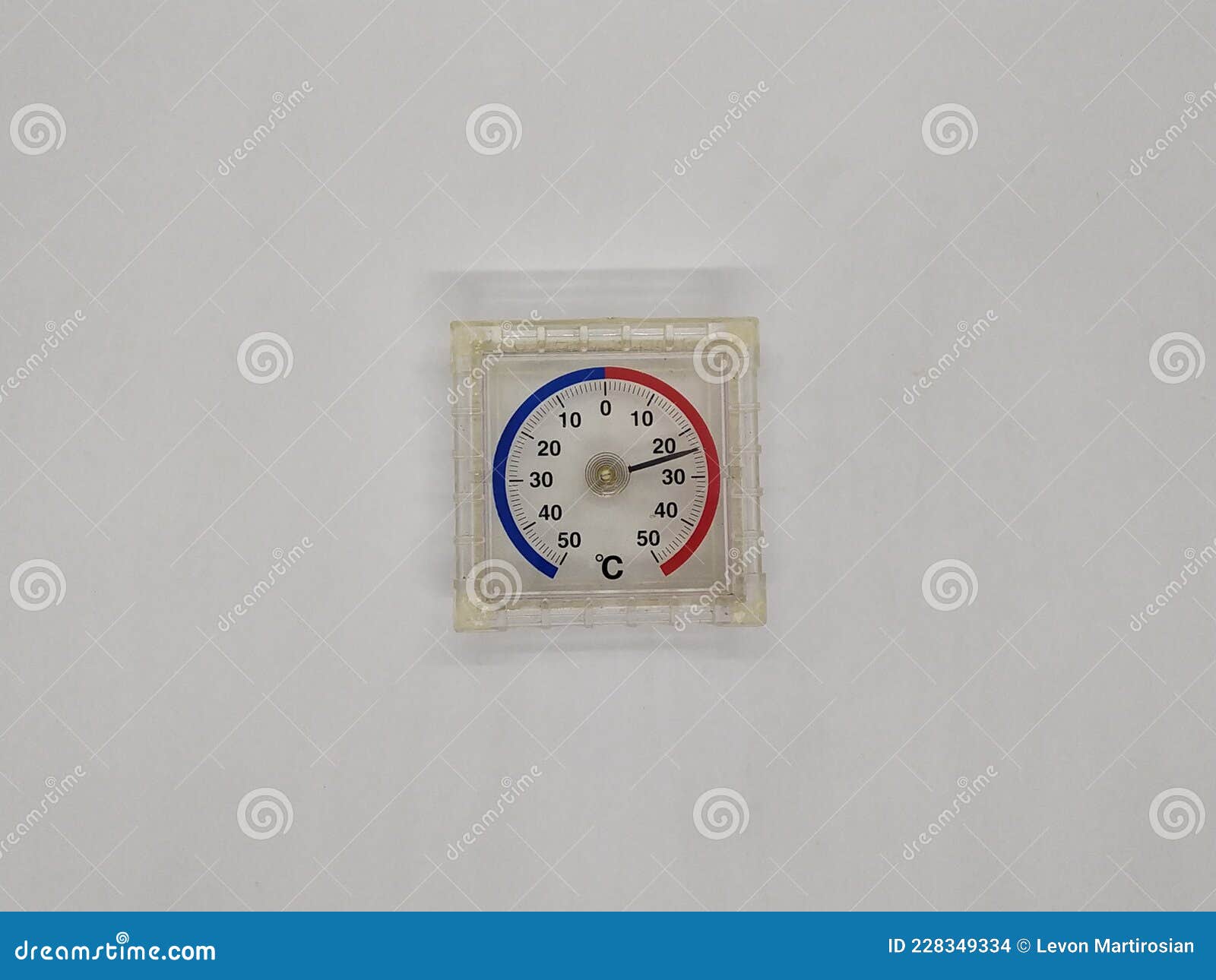 Square Thermometer on White Background Top View. Stock Photo - Image of ...