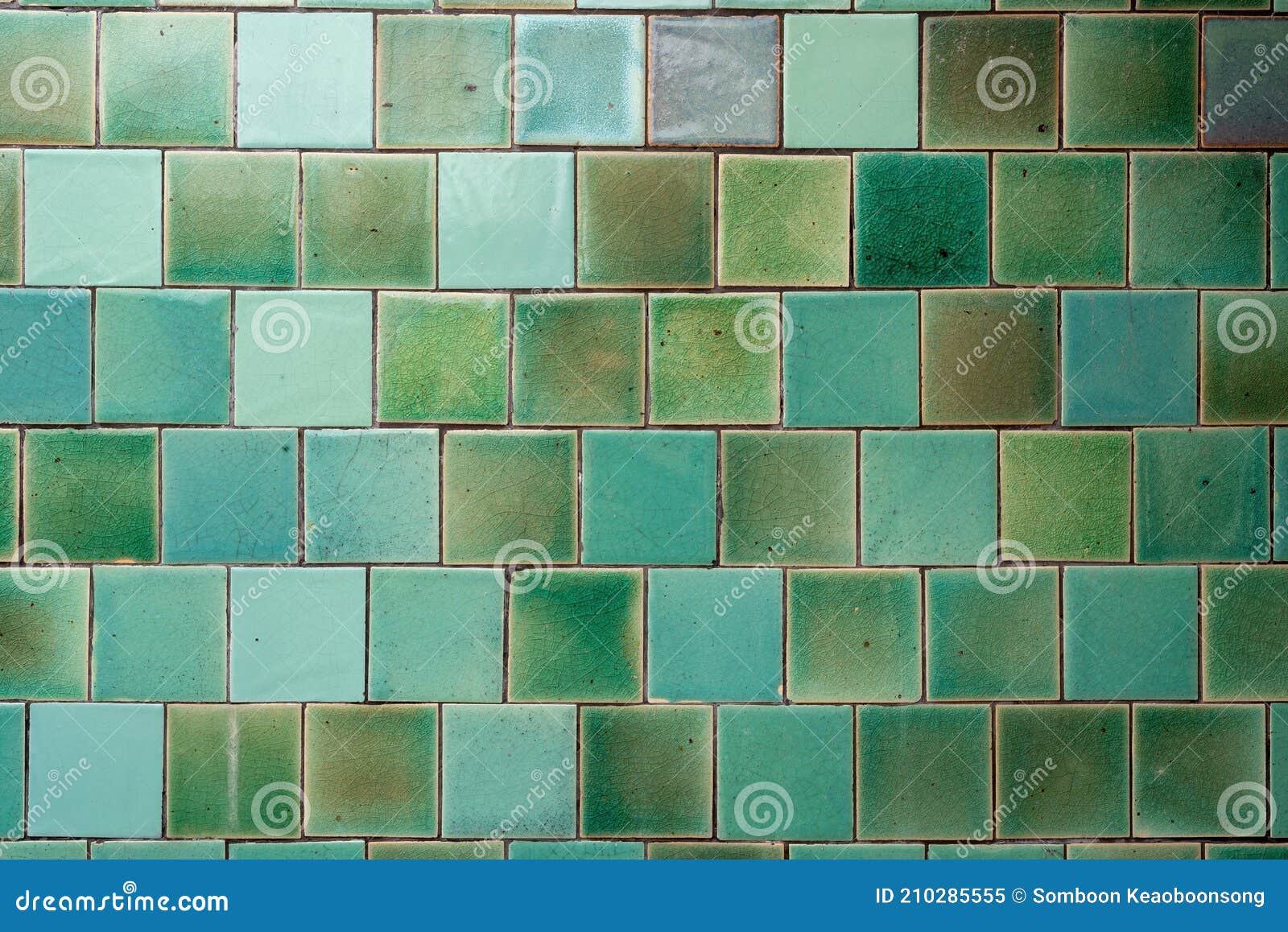 Square Tile Pattern Arranged in a Grid in Blue-green Tone Stock Image ...