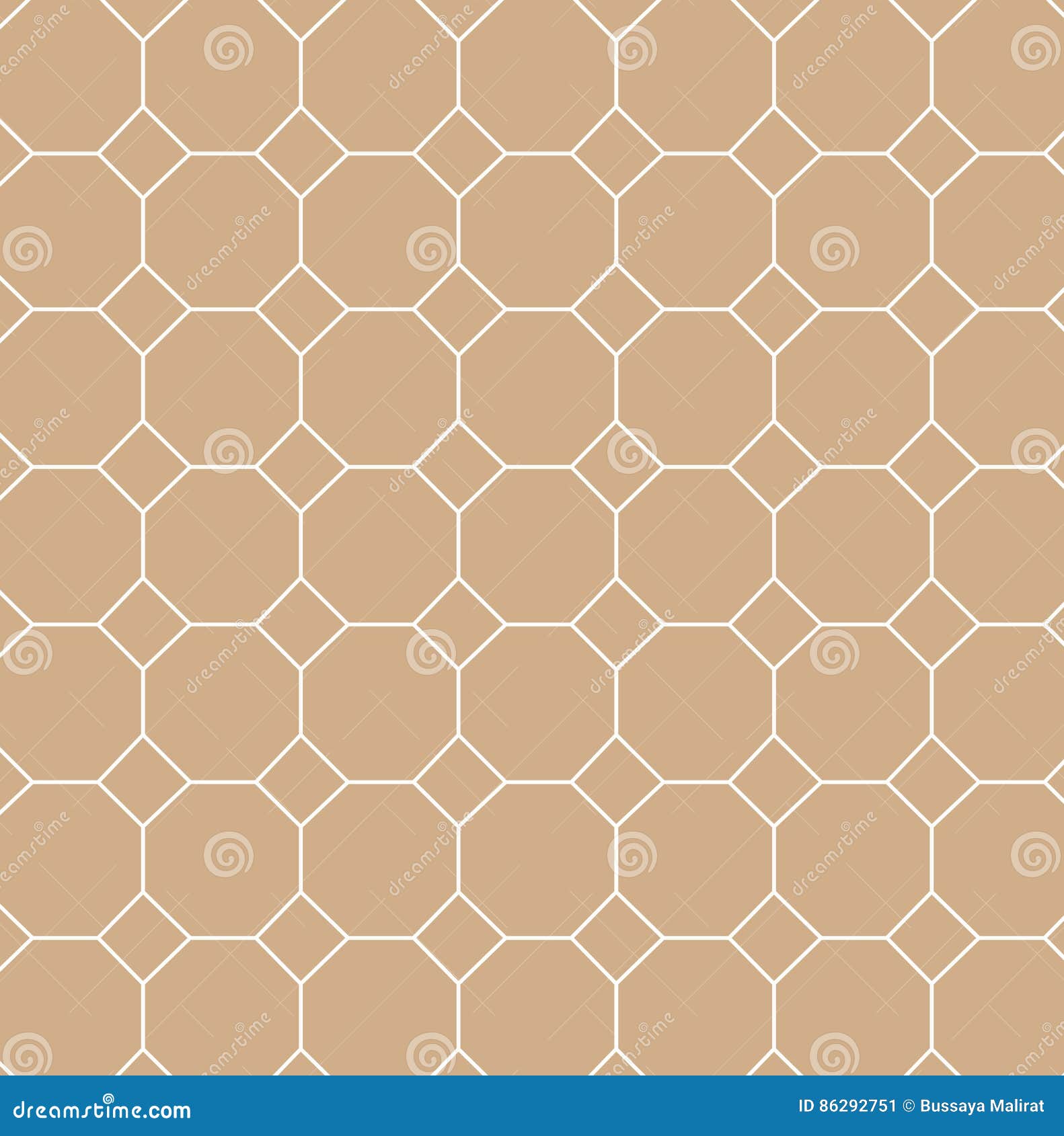 Square Tilt With Octagon Line Pattern Stock Illustration