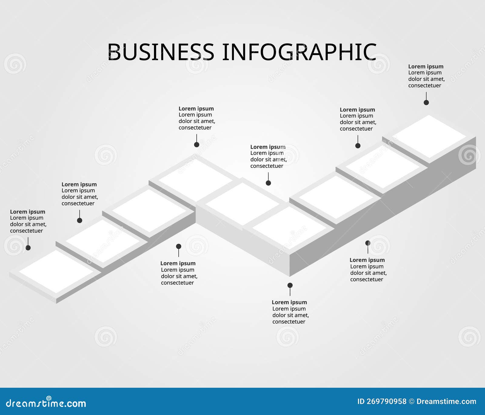 Square Timeline Chart Template for Infographic for Presentation for 9 ...