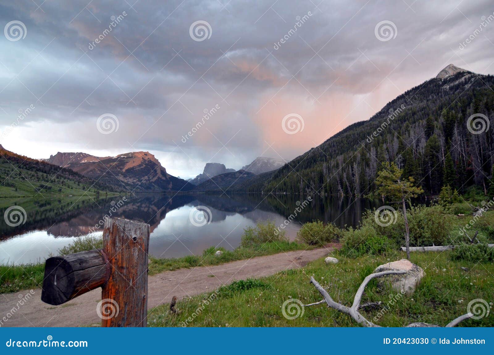 Square Top Mountain stock photo. Image of sunset, green - 20423030