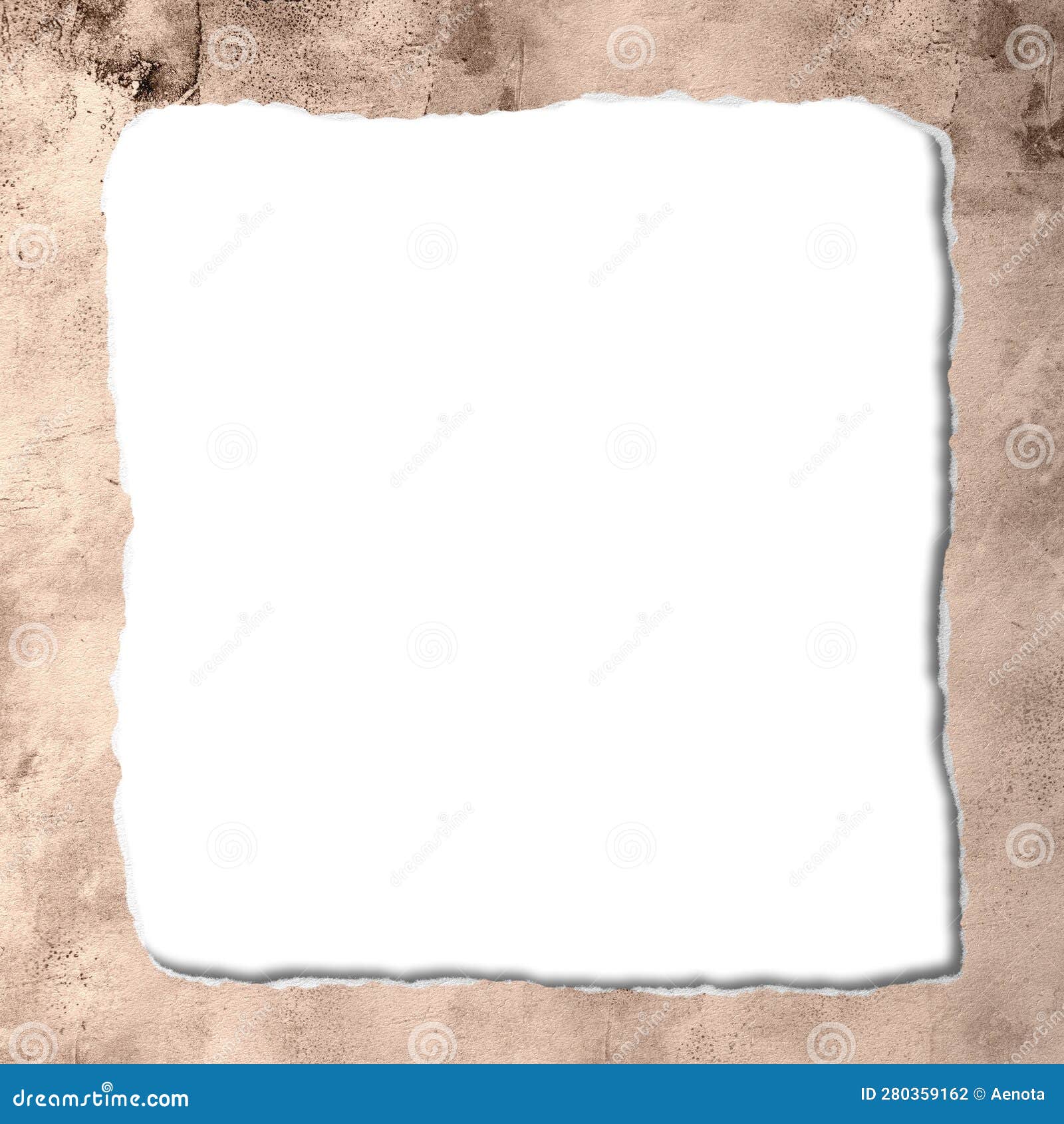 Square torn paper frame stock illustration. Illustration of shabby ...