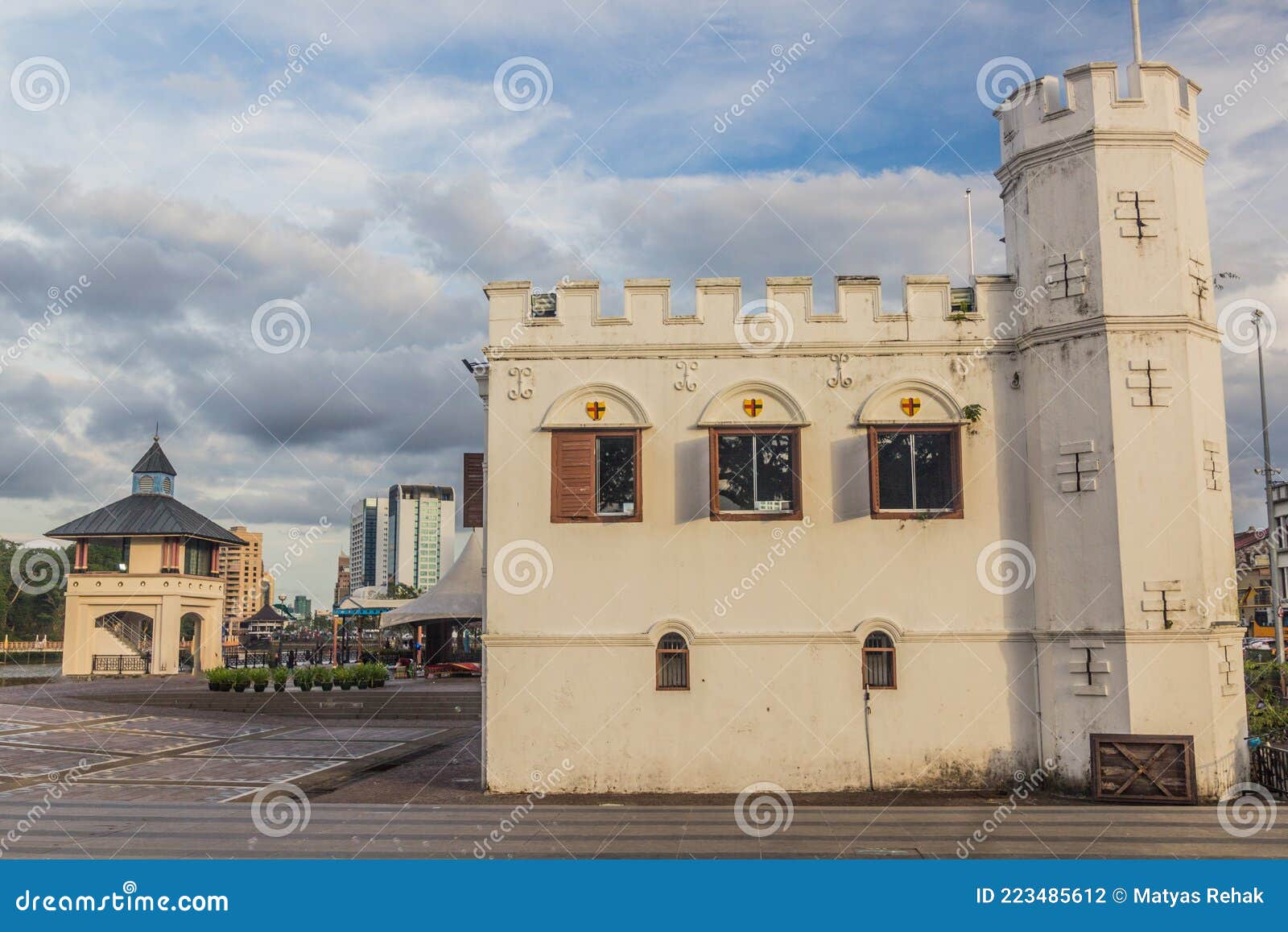 Square Tower in the Center of Kuching, Malays Stock Photo - Image of ...