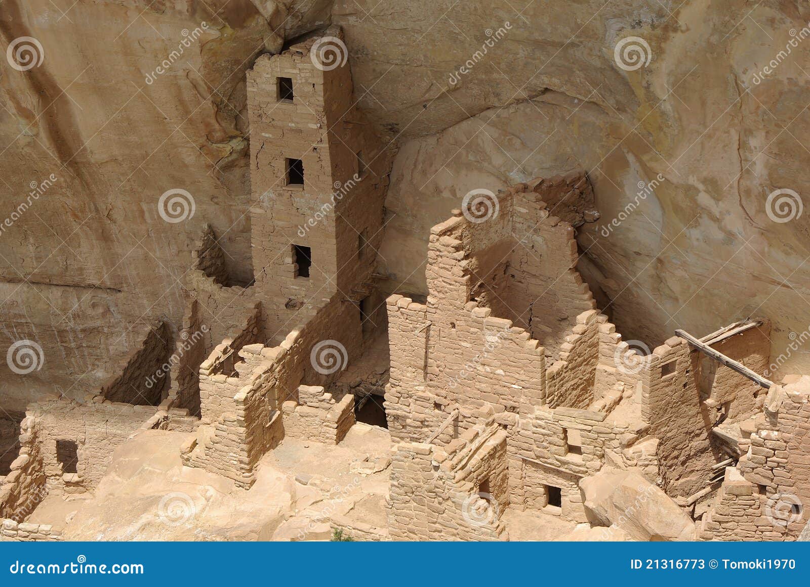 Square Tower House at Mesa Verde Stock Image - Image of colorado, house ...