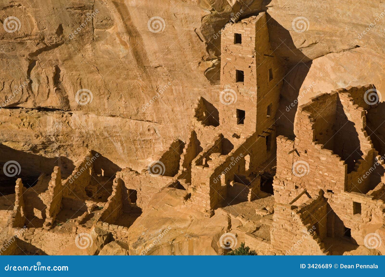Square Tower Mesa Verde stock image. Image of warm, national - 3426689