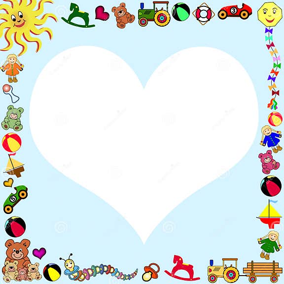 Square toys border stock vector. Illustration of banner - 4891113