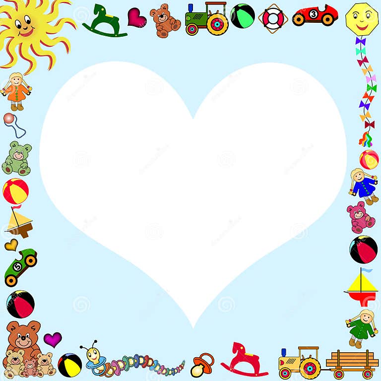 Square toys border stock vector. Illustration of banner - 4891113