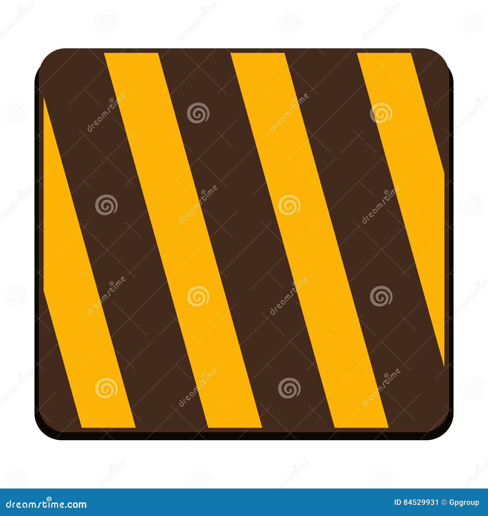Square of Traffic Barrier Icon Stock Vector - Illustration of danger ...