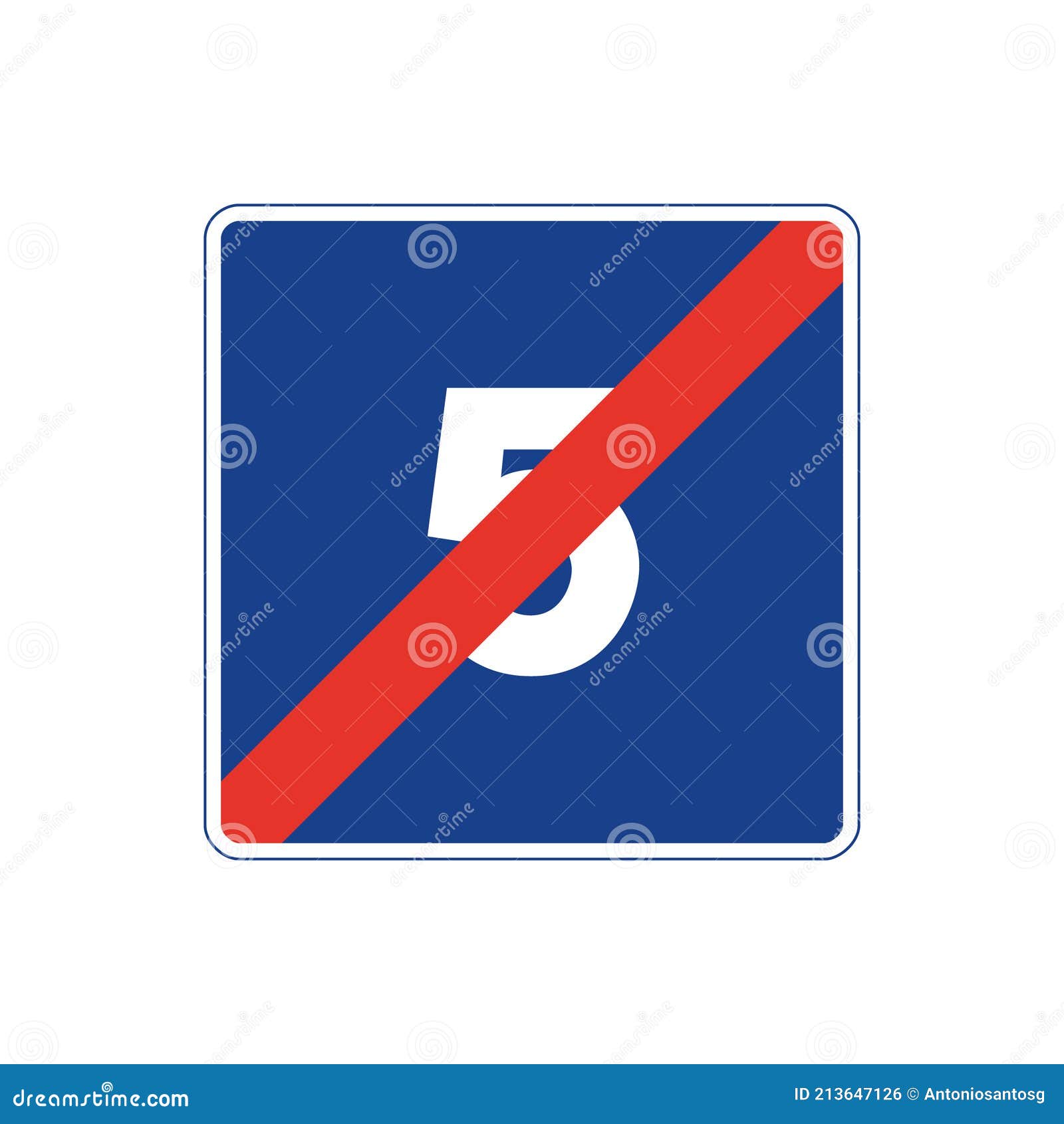 Square Traffic Signal in Blue and White, Isolated on White Background ...