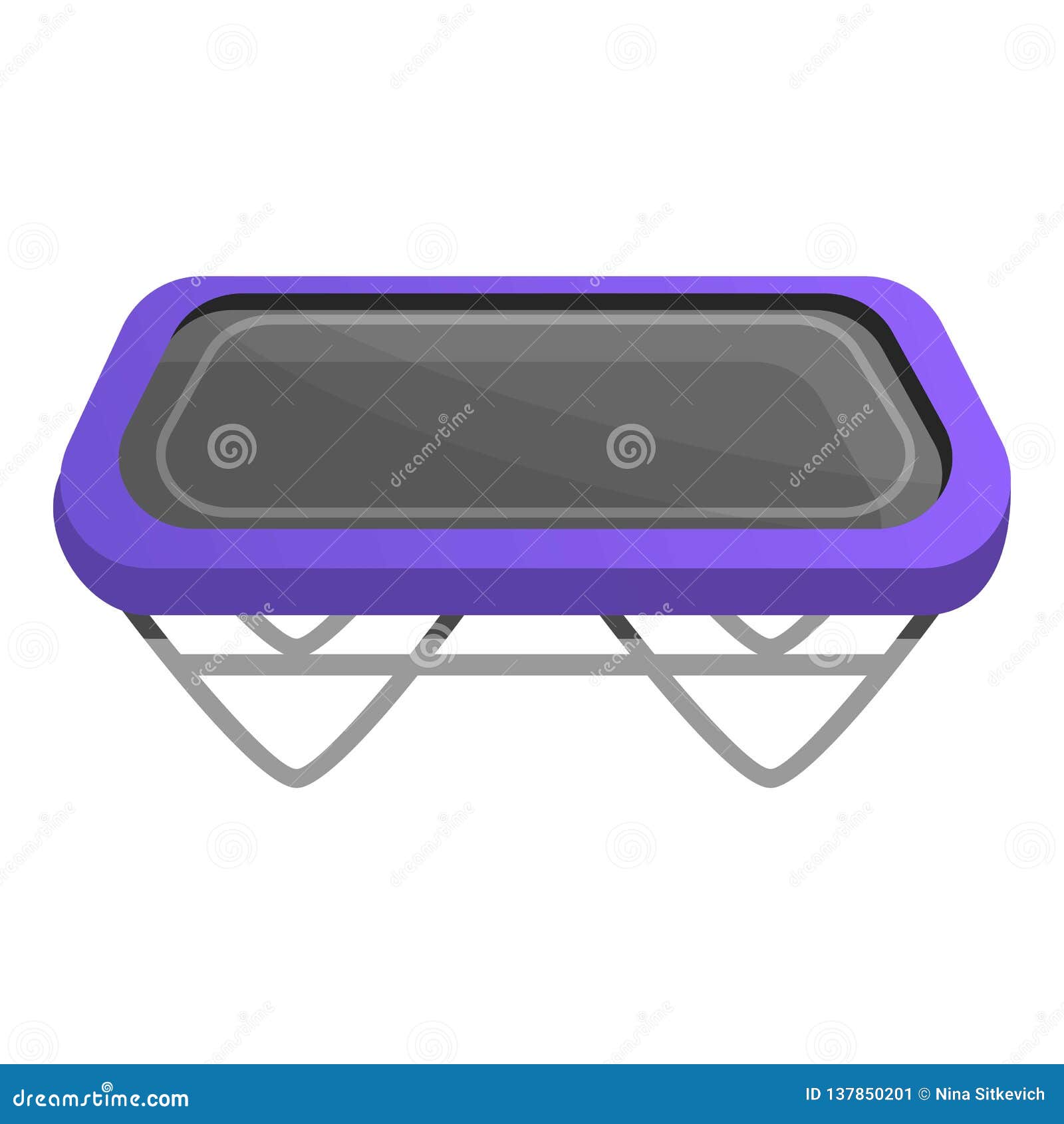 Square Trampoline Icon, Cartoon Style Stock Vector - Illustration of ...